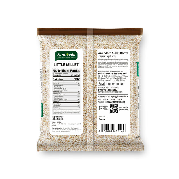 Little Millet (Whole) - 900 gm – farmveda