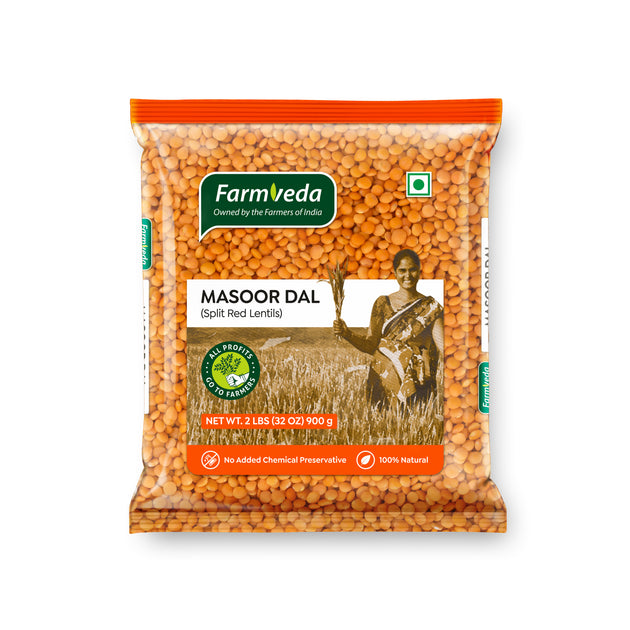 Masoor Dal (Split Red Lentils) - 900 gm – farmveda
