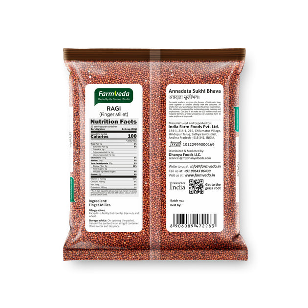 Ragi Millet (Whole) - 900 gm – farmveda