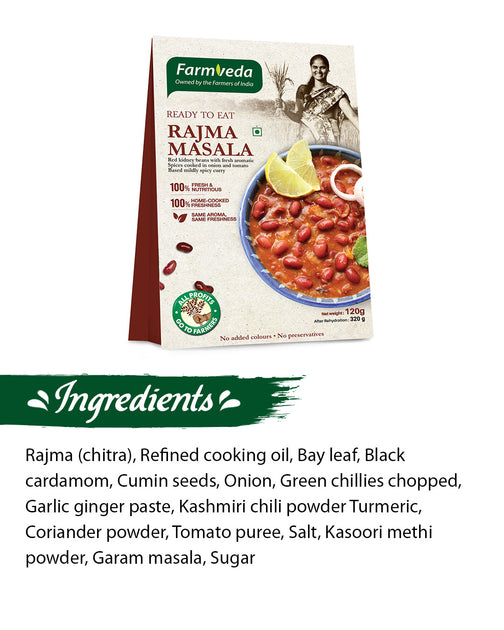 Farmveda Ready to Eat Rajma Masala | Authentic Homemade Indian Taste ...
